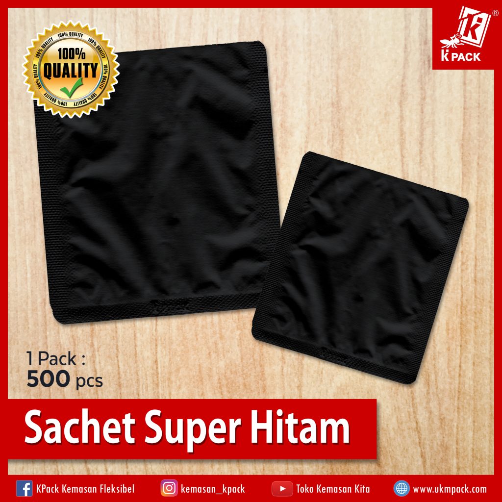 Sachet Super Hitam dan Putih - Toko Kemasan Kita